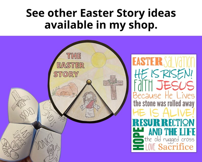 Easter Story Activity for Kids Easter Mini Book Sunday - Etsy