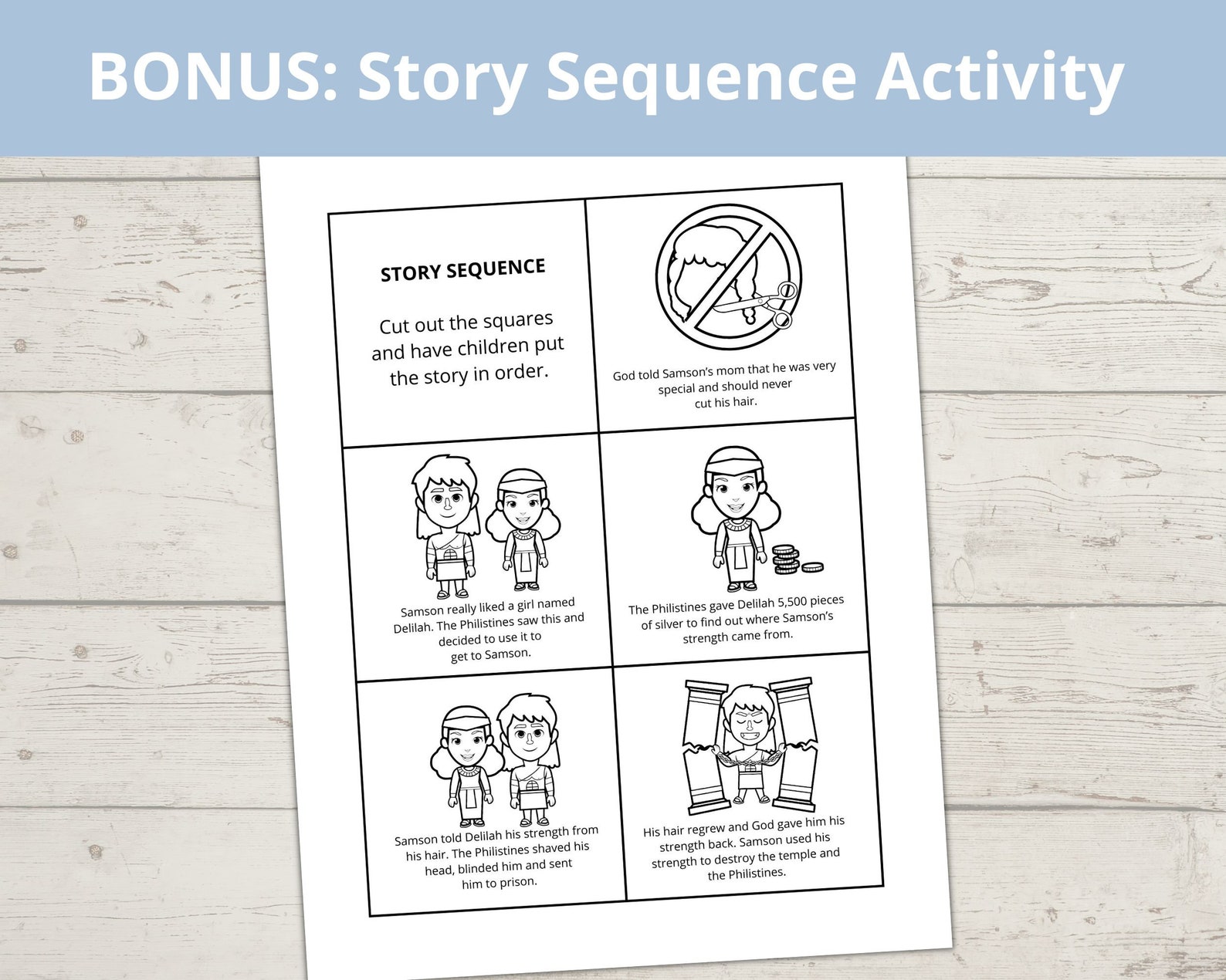 Samson and Delilah, Samson Bible Craft, Sunday School Activities, Kids ...