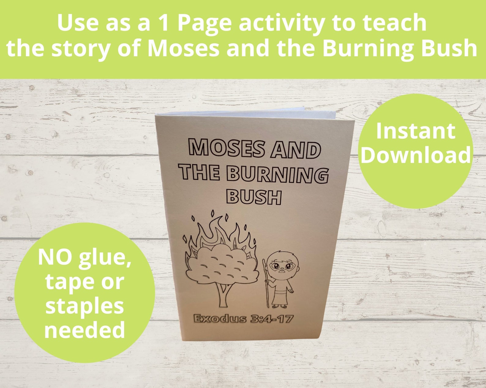 Moses and the Burning Bush Sunday School Craft Old Testament | Etsy