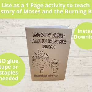 Moses and the Burning Bush Sunday School Craft Old Testament | Etsy