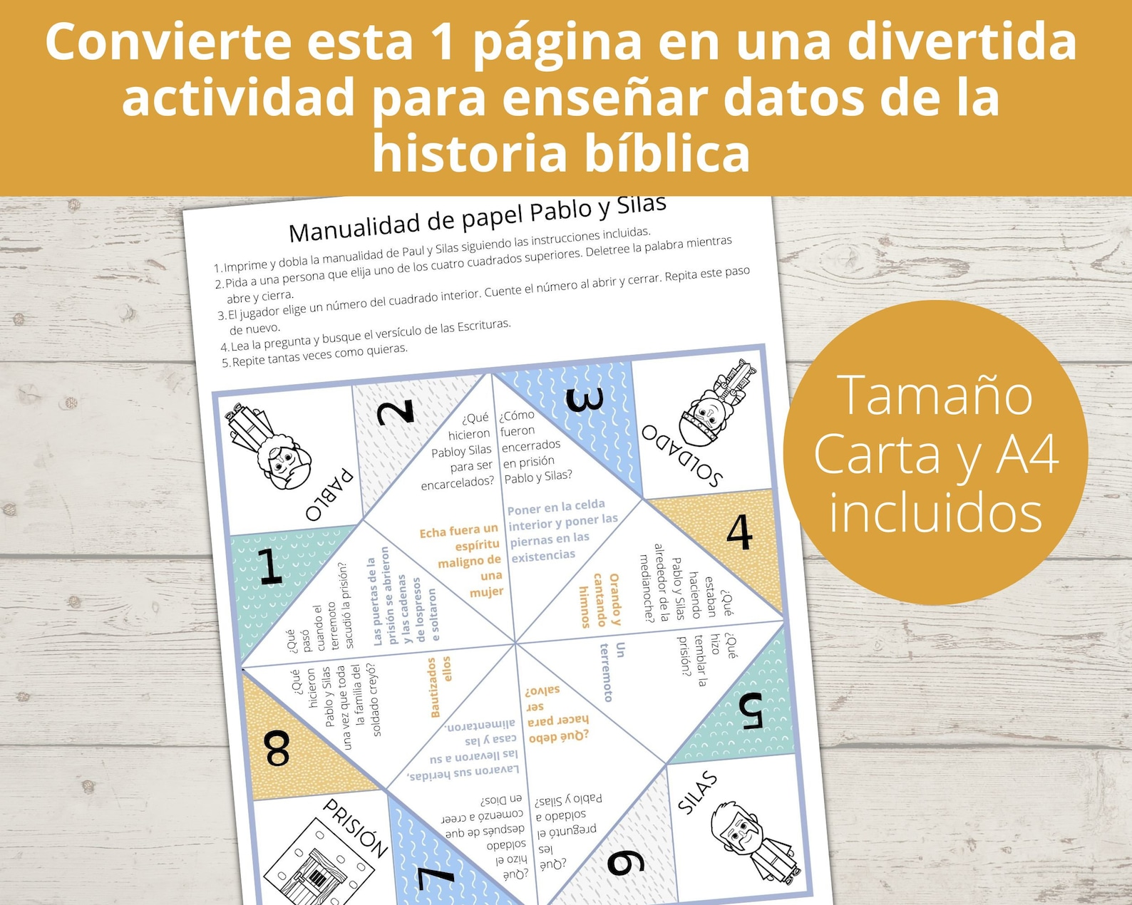 En Español, Pablo Y Silas En La Cárcel Historia Bíblica Actividad, Paul ...