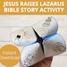 Jesus Raises Lazarus Bible Story Activity, Sunday School Craft, Jesus ...