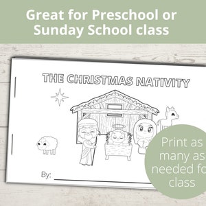 Christmas Nativity, Nativity Craft, Sunday School Activity for Kids ...