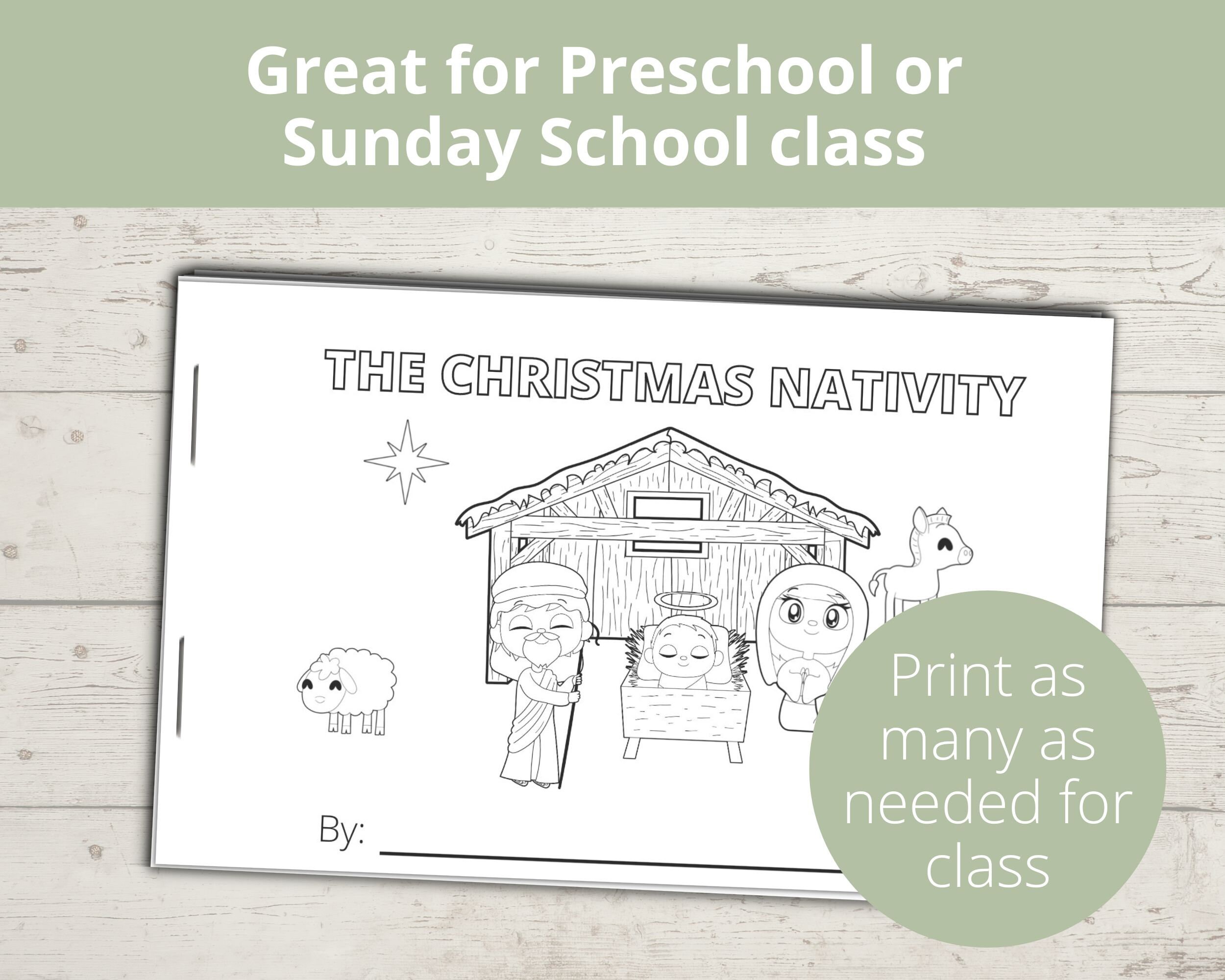 Christmas Nativity, Nativity Craft, Sunday School Activity for Kids ...