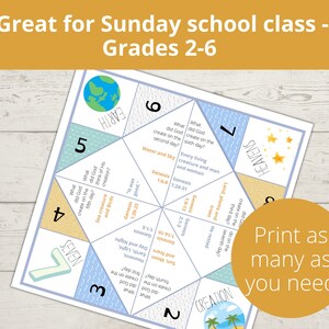Days of Creation Bible Story Activity, Sunday School Crafts, Genesis 1 ...