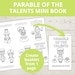 Parable of the Talents, Jesus Parables, Bible Story Activity, Mini Book ...