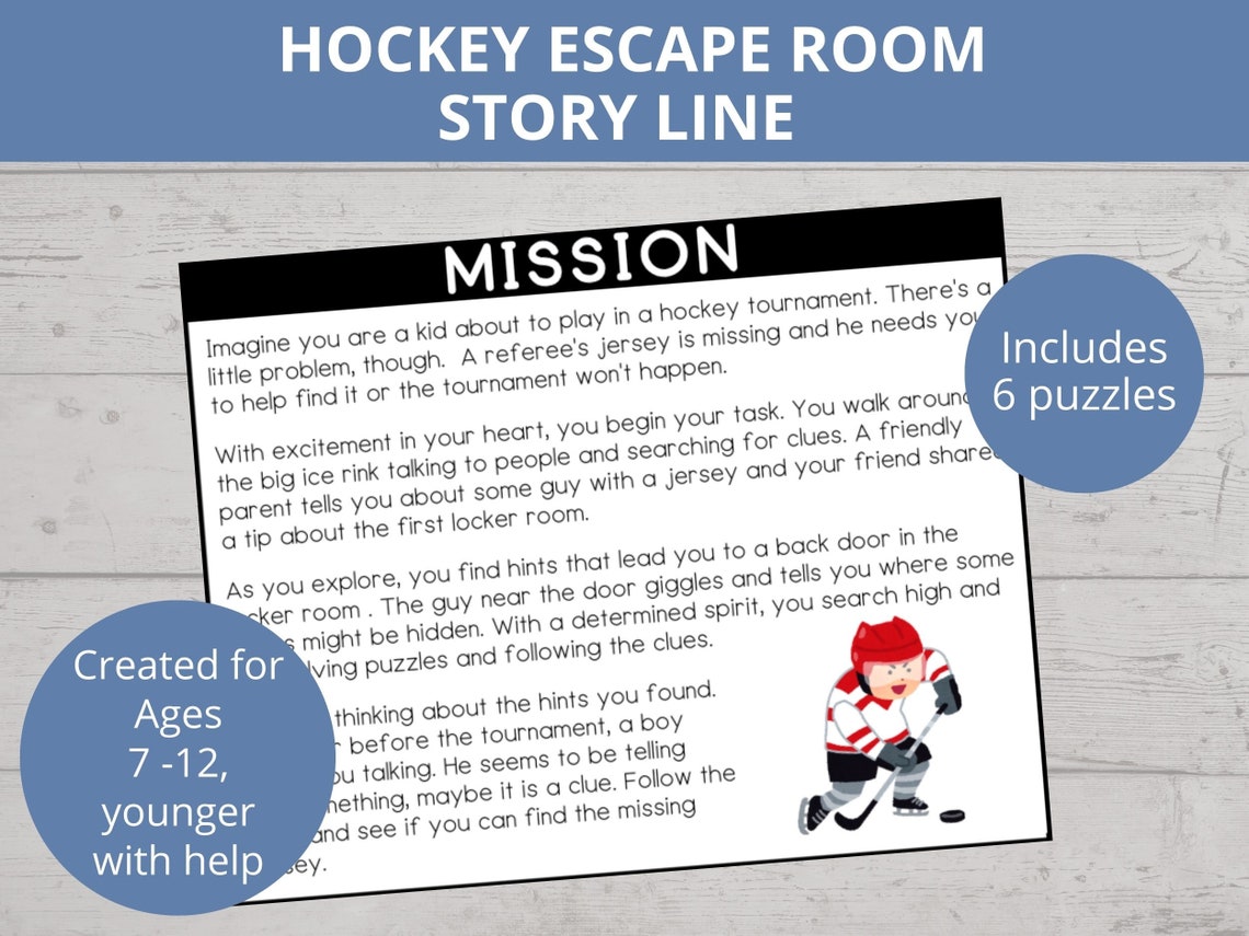 Escape Room for Kids, Escape Room Printable, Sports Escape Room, Games ...
