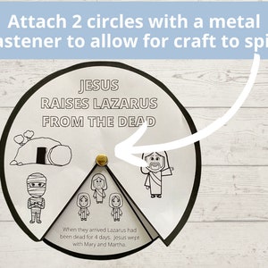 Raising of Lazarus Sunday School Craft, Bible Story Activities, Jesus ...