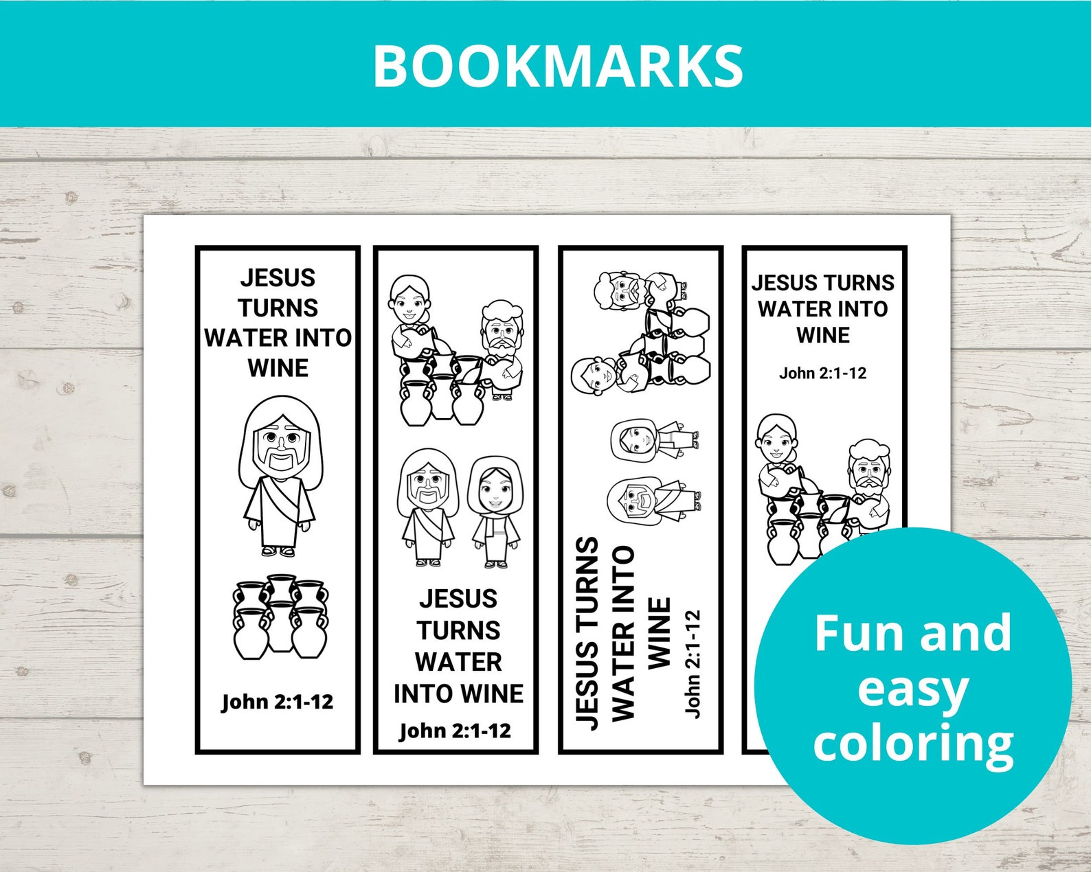 Jesus Turns Water Into Wine Bible Story Activities, Sunday School Craft ...