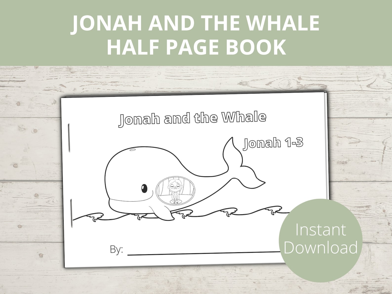 Jonah and the Whale, Sunday School Activities, Bible Story Coloring ...