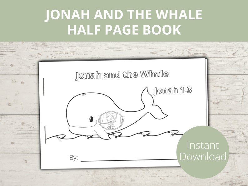Jonah and the Whale, Sunday School Activities, Bible Story Coloring ...