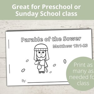 Parable of the Sower, Preschool Bible Lesson, Parables of Jesus, Sunday ...