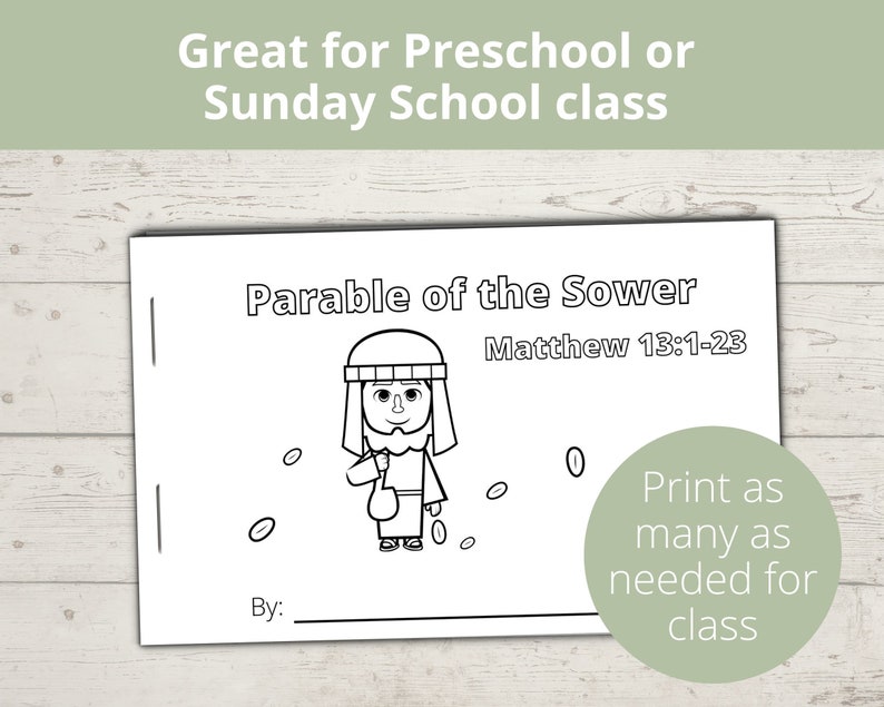 Parable of the Sower, Preschool Bible Lesson, Parables of Jesus, Sunday ...