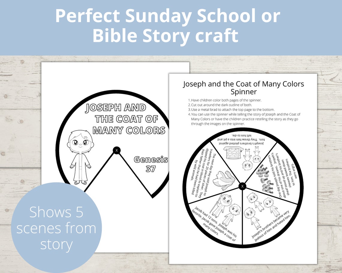 Joseph and Coat of Many Colors, Story of Joseph, Sunday School Craft ...