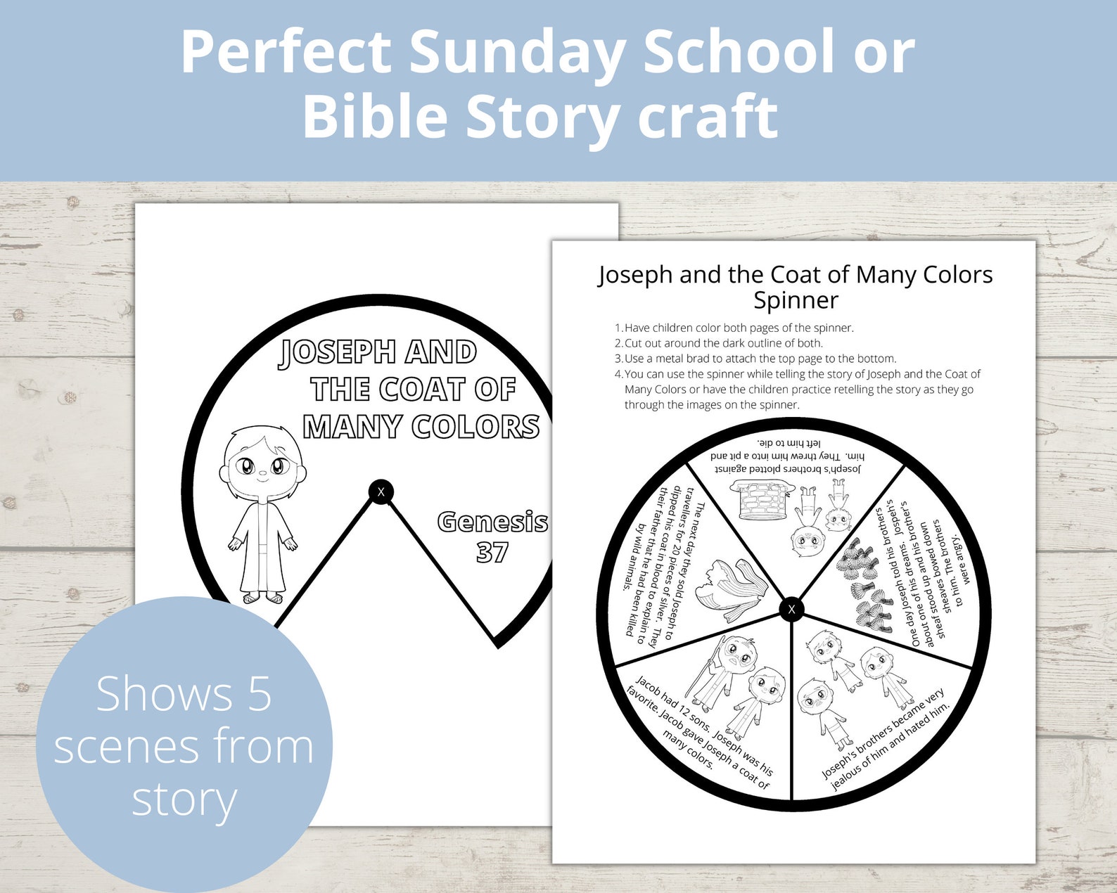 Joseph and Coat of Many Colors, Story of Joseph, Sunday School Craft ...