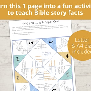 David and Goliath Craft, Bible Story Activity, Sunday School Crafts ...