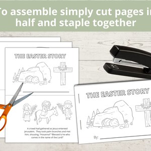 Easter Story Printable for Kids, Jesus on the Cross Craft, Story of ...