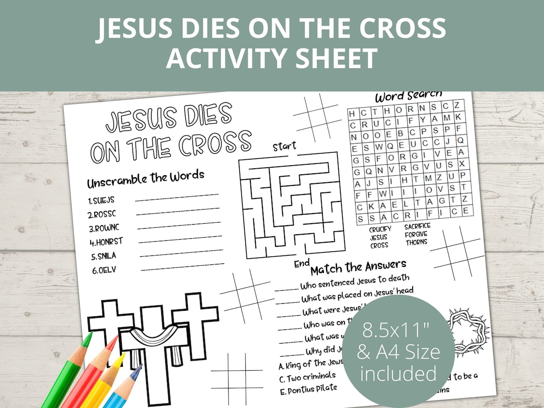 Jesus Dies on Cross, Easter Story Craft, Easter Story Cross, Bible ...