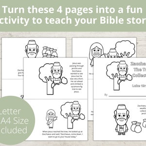 Zacchaeus Bible Craft, Homeschool Bible, Mini Booklet, Zacchaeus Craft ...