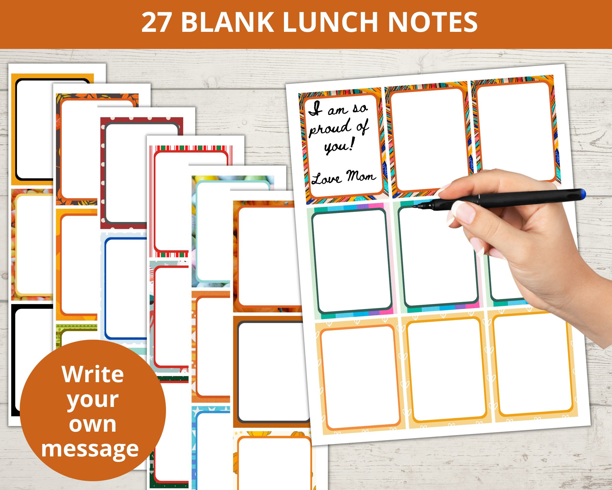 Lunchbox Notes for Kids, Positive Affirmations for Kids, Lunchbox Jokes ...