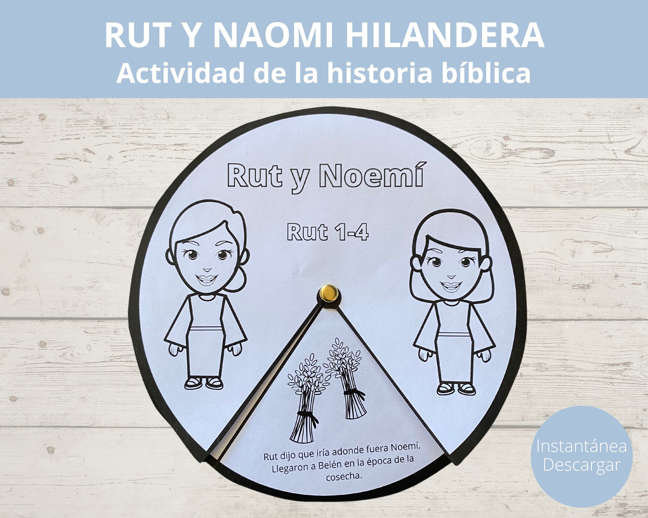 Rut y Noemí en español, Rut y Booz, Ruth y Naomi, Actividades de la ...