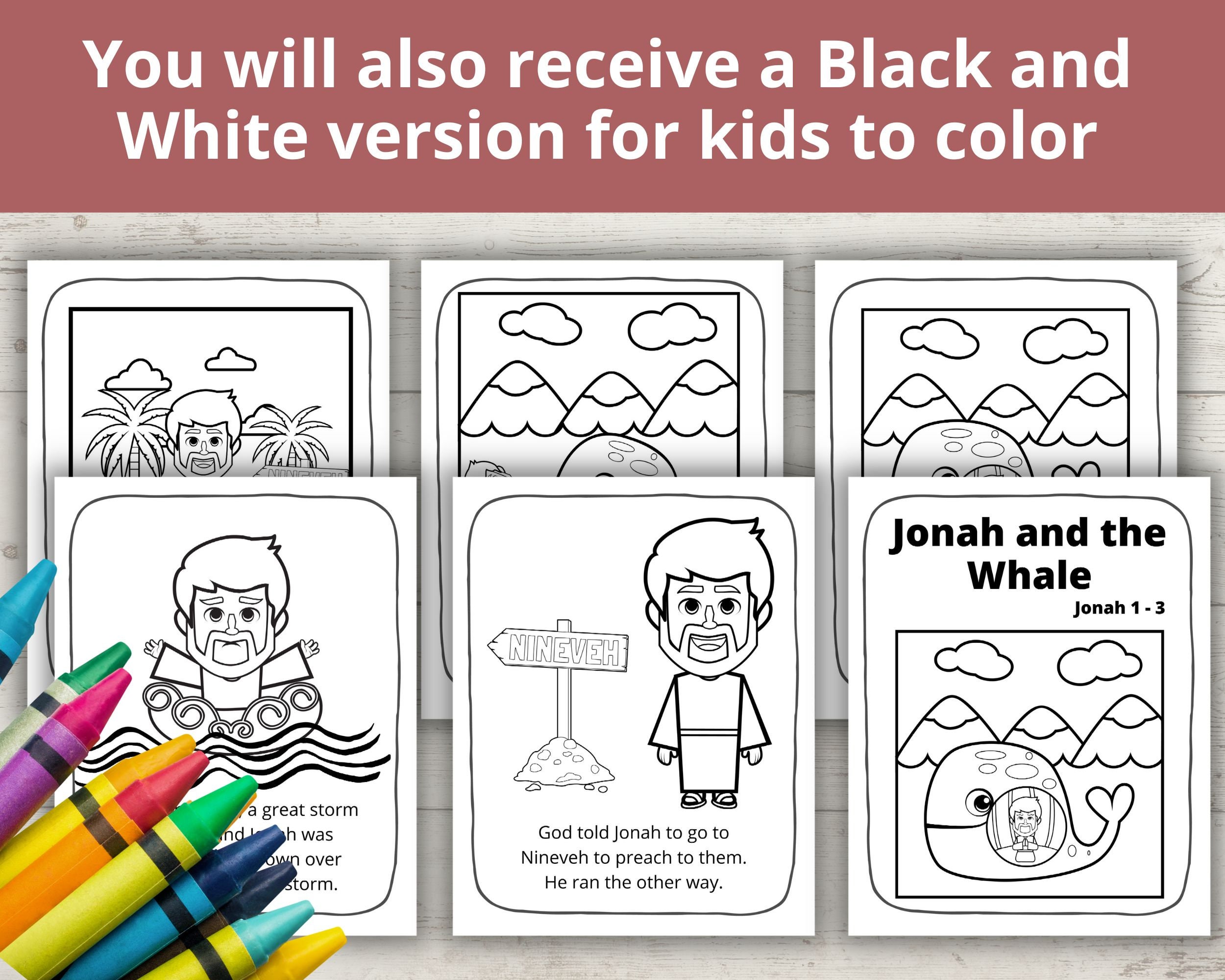 Jonah and the Whale, Bible Story, Church Bulletin Board, Jonah Bible ...