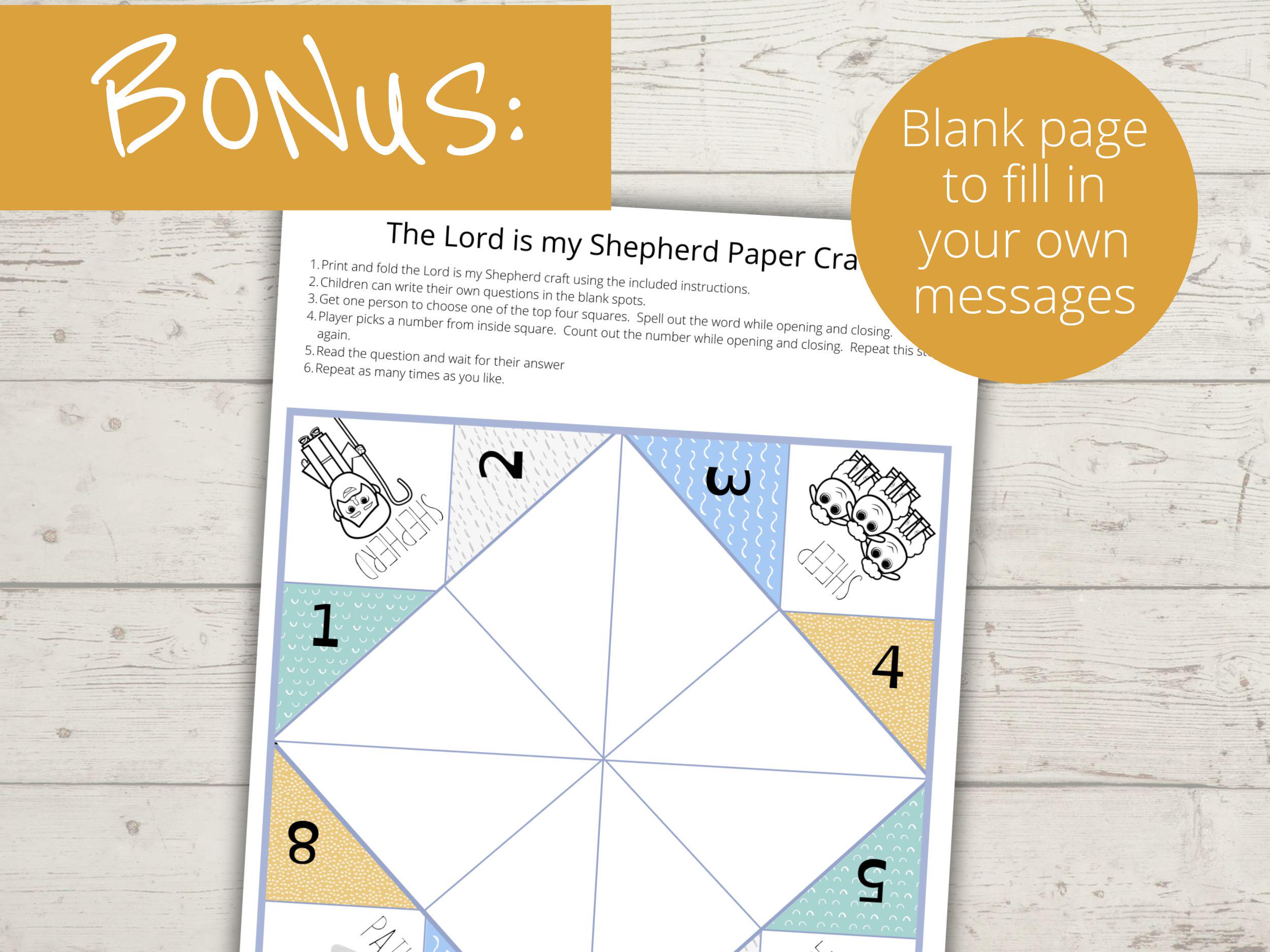 Psalm 23, the Lord is My Shepherd, Sunday School Crafts, Bible Crafts ...