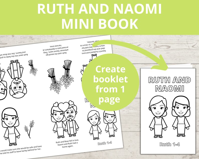 Ruth and Boaz Ruth and Naomi Bible Preschool Bible - Etsy