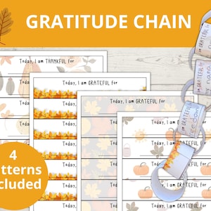 Thanksgiving Gratitude Paper Chain I Am Thankful For Fall - Etsy