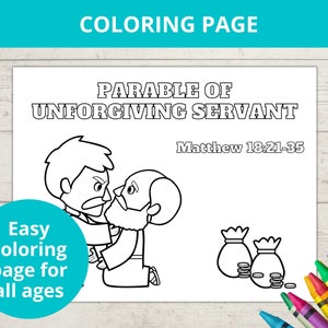 Parable of Unforgiving Servant, Bible Story Crafts, Parables of Jesus ...