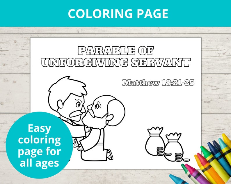Parable of Unforgiving Servant, Bible Story Crafts, Parables of Jesus ...