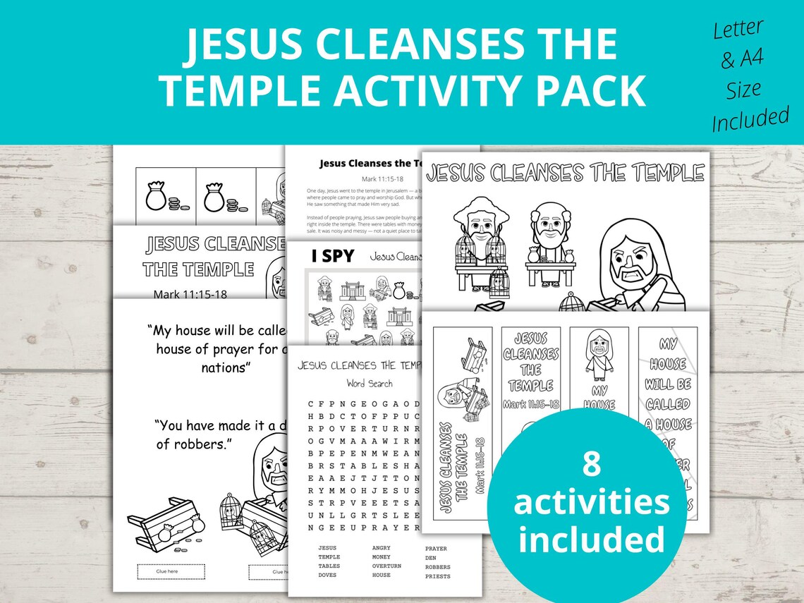 Jesus Cleanses the Temple, Jesus Clears the Temple, Sunday School ...