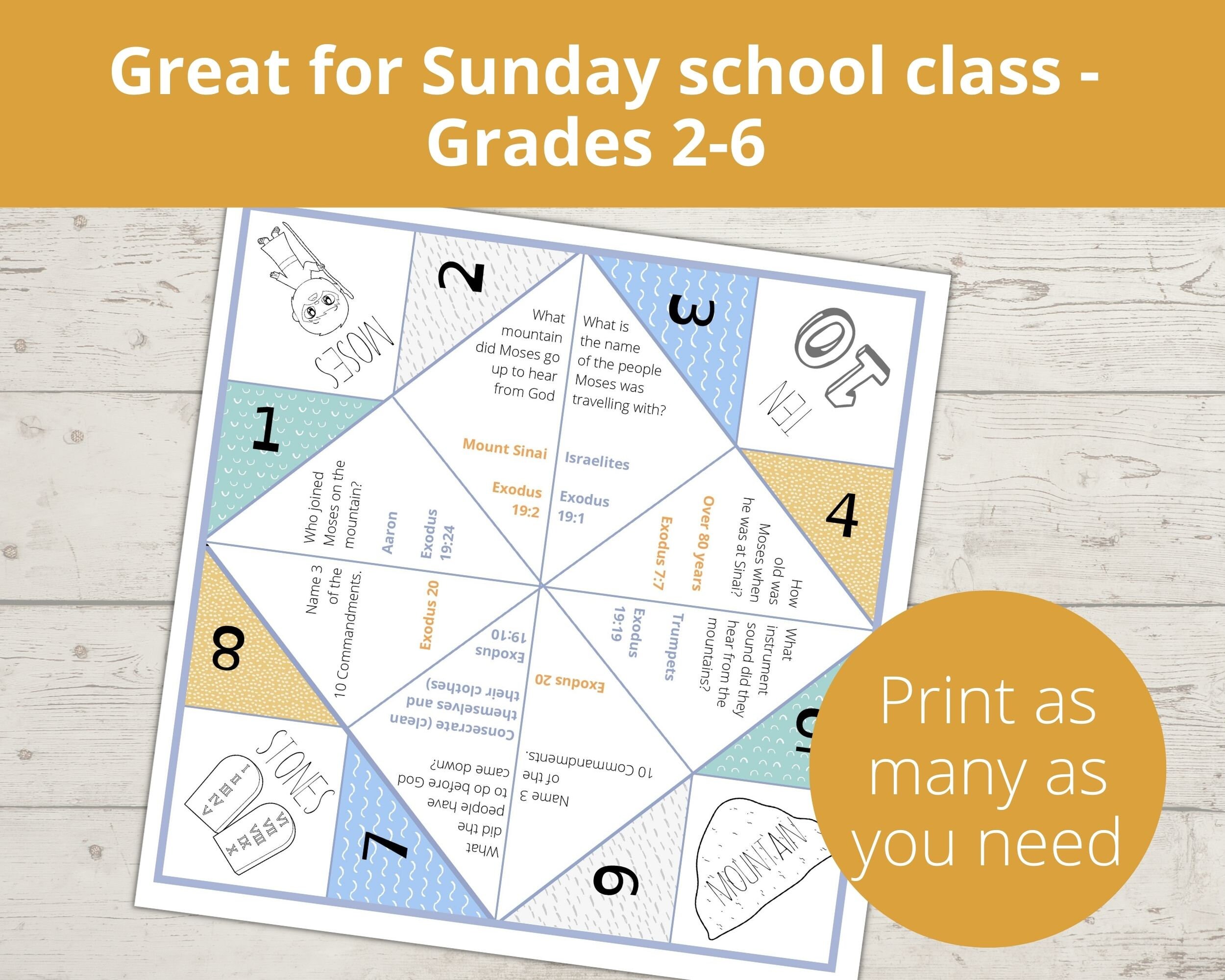 10 Commandments Bible Story Activity Sunday School Craft - Etsy