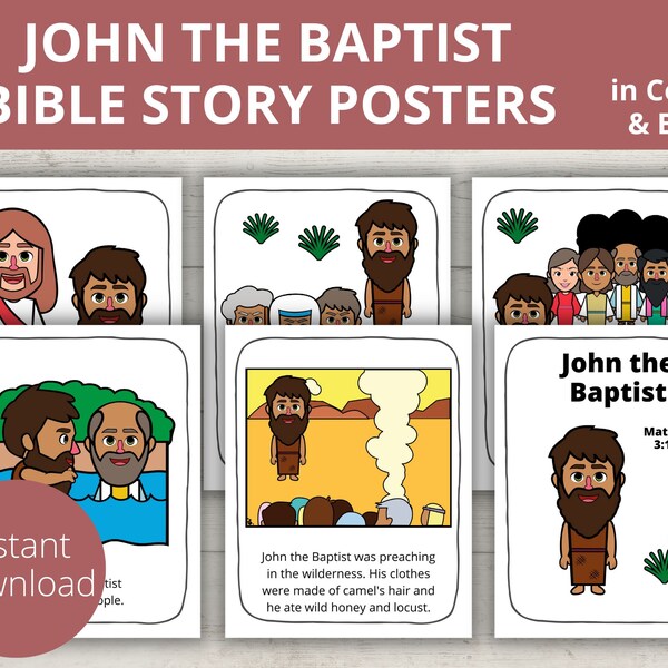 John the Baptist Coloring Page - Etsy Australia
