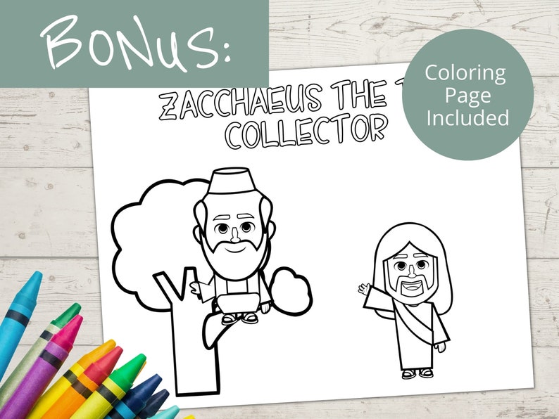 Zacchaeus Craft, Church Kids Activity, Jesus and Zacchaeus, Activity ...
