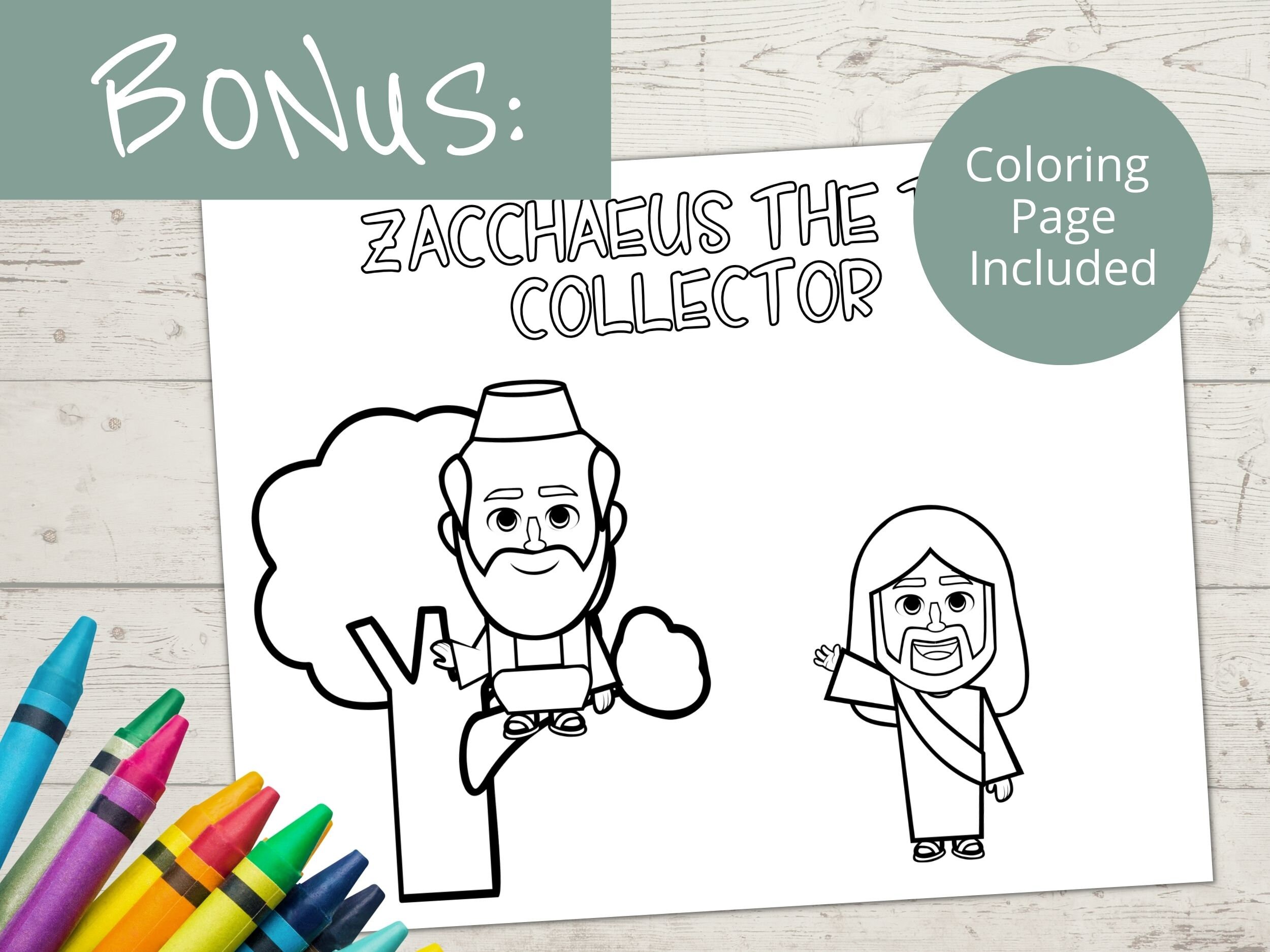 Zacchaeus Craft, Church Kids Activity, Jesus and Zacchaeus, Activity ...