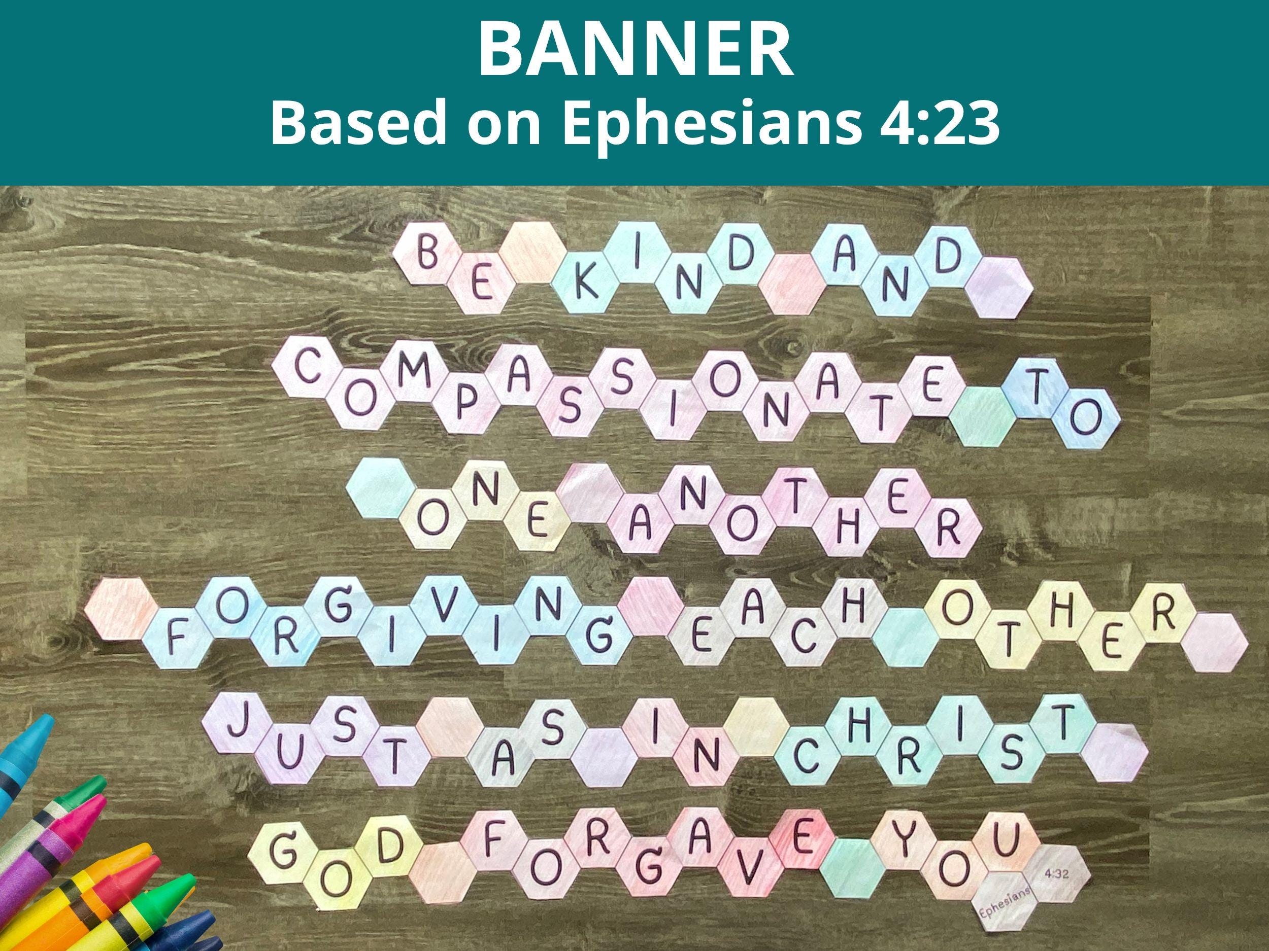 Be Kind and Compassionate, Ephesians 4:32, Sunday School Craft, Bible ...