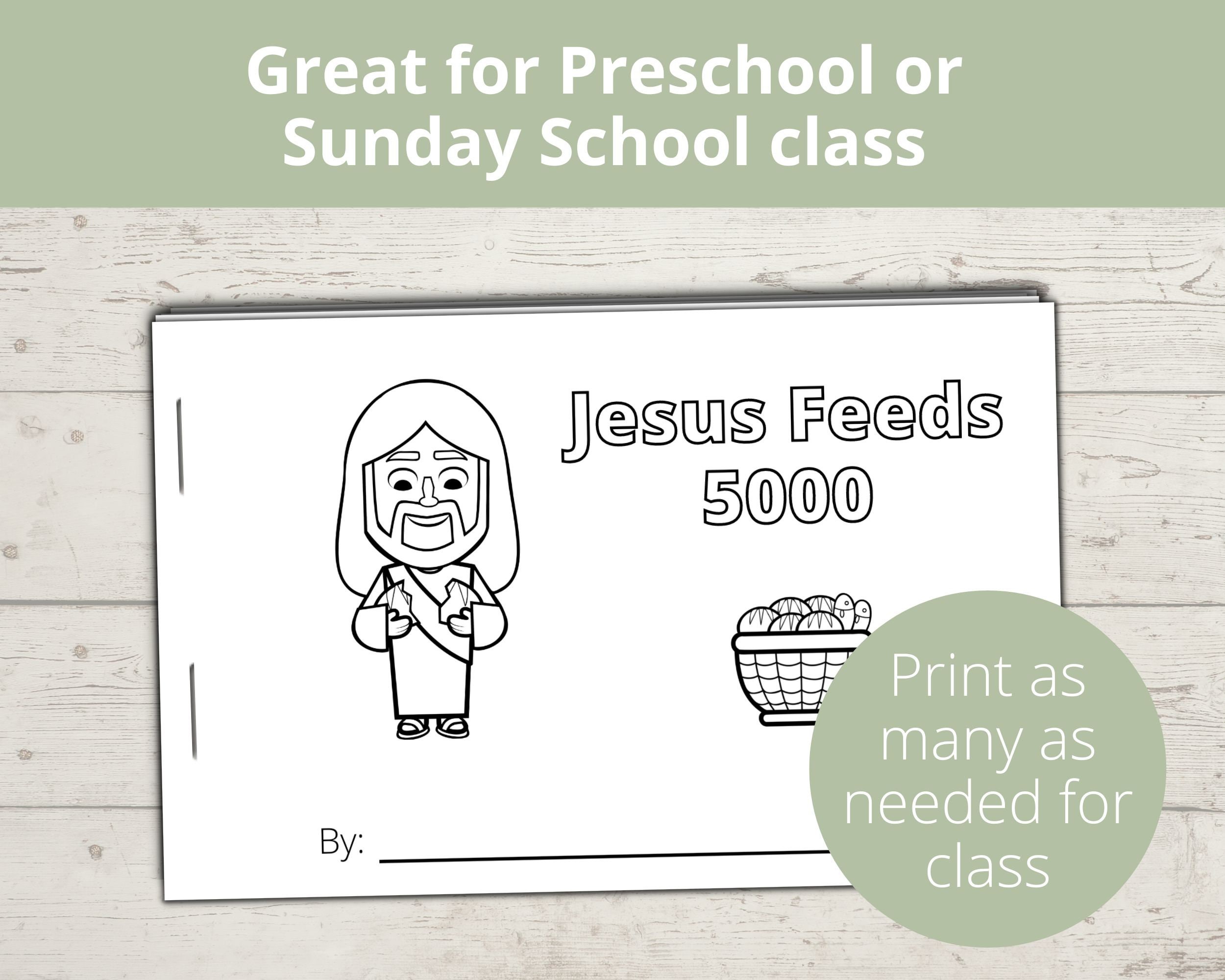 Jesus Feeds 5000 Craft, Miracles of Jesus for Kids, Fish and Loaves ...