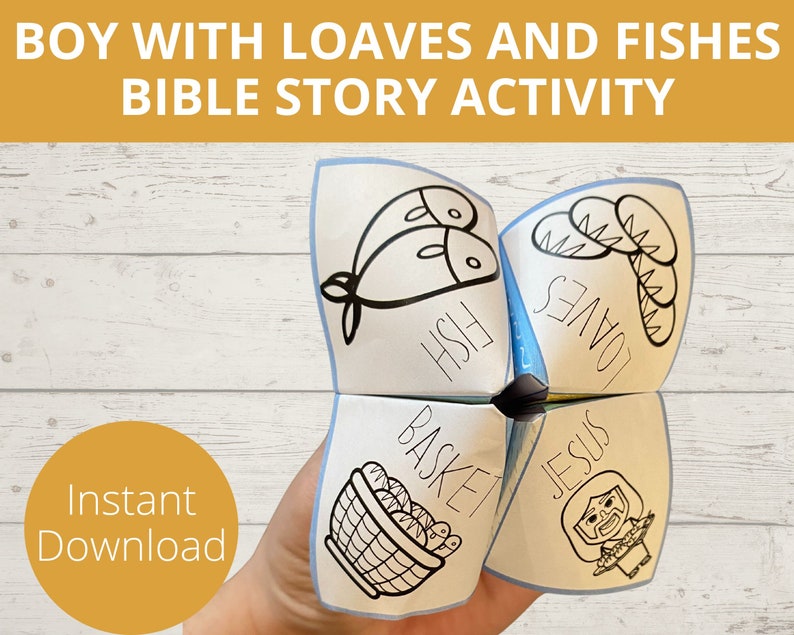 Loaves and Fishes Craft John 6 Bible Story Activity Fortune - Etsy