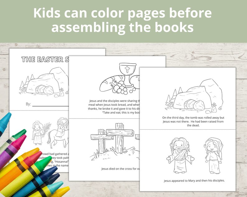 Easter Story Printable for Kids, Jesus on the Cross Craft, Story of ...