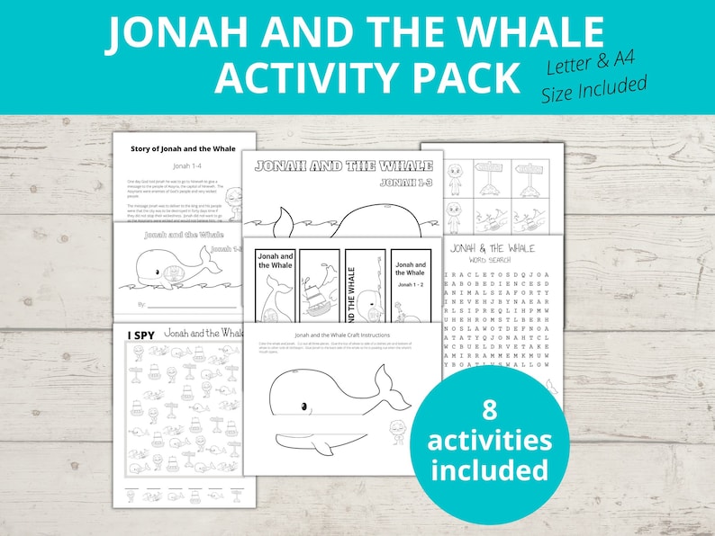 Jonah and the Whale, Bible Story Activities, Sunday School Crafts ...