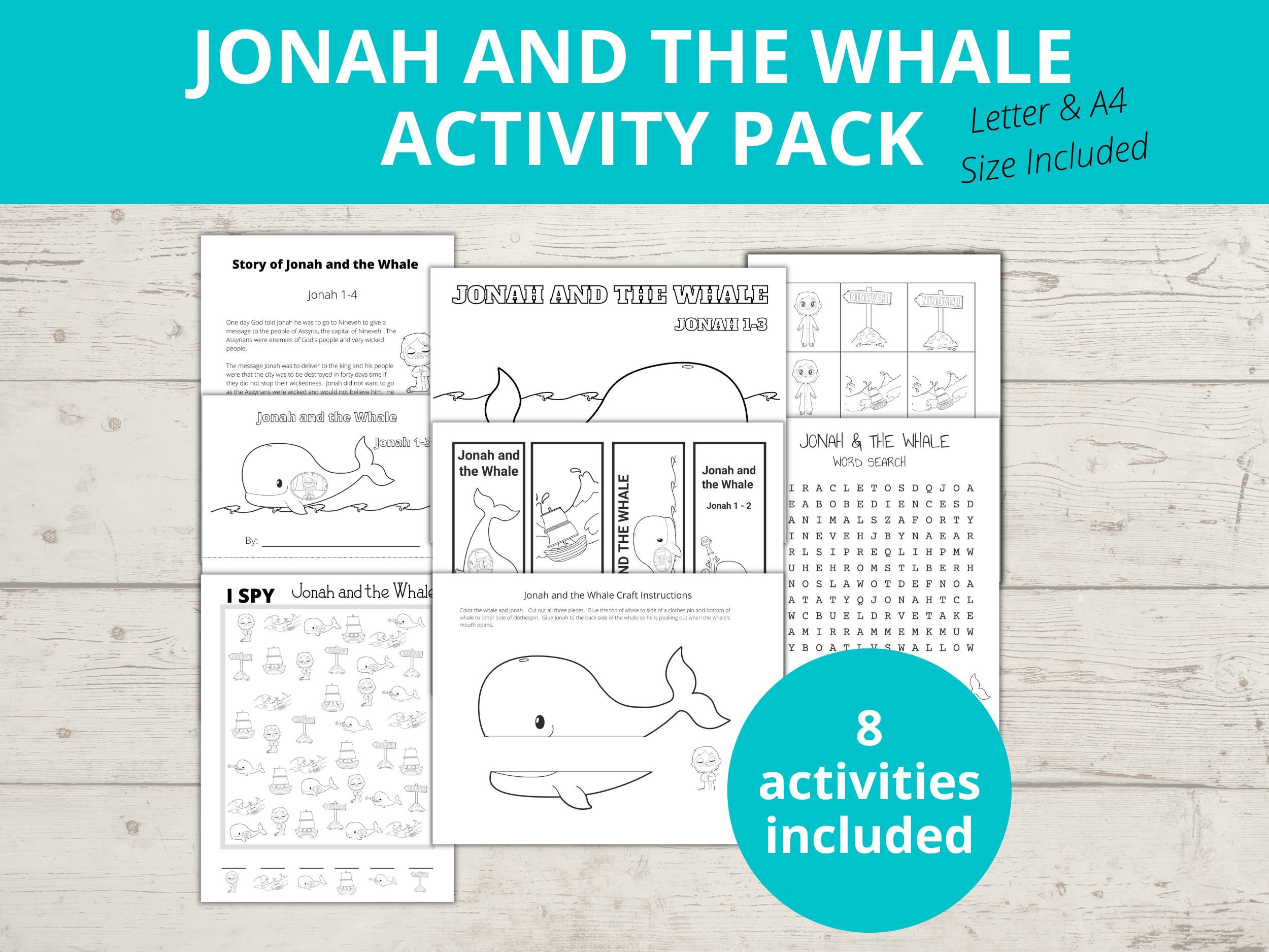 Jonah and the Whale, Bible Story Activities, Sunday School Crafts ...
