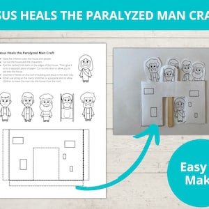 Jesus Heals a Paralyzed Man, Jesus Miracles Crafts, Sunday School ...