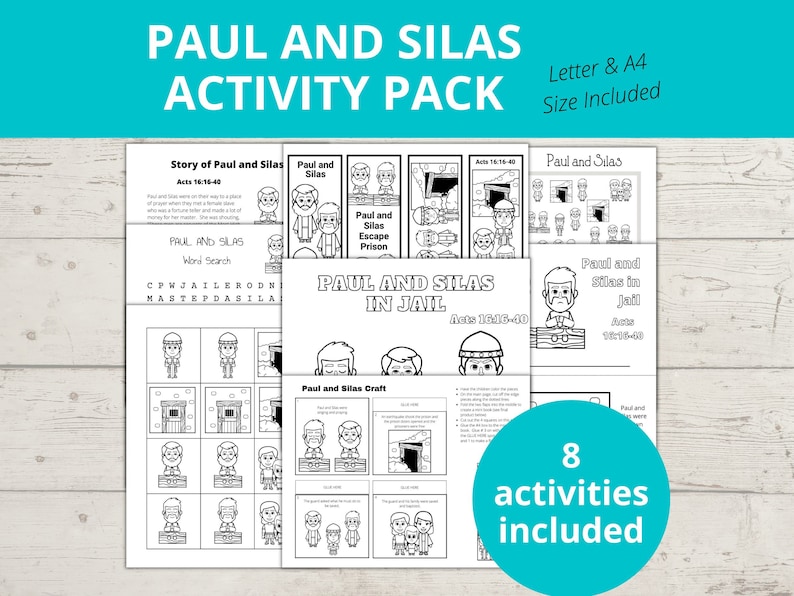 Paul and Silas, Bible Story Crafts, Paul and Silas in Jail, Bible ...
