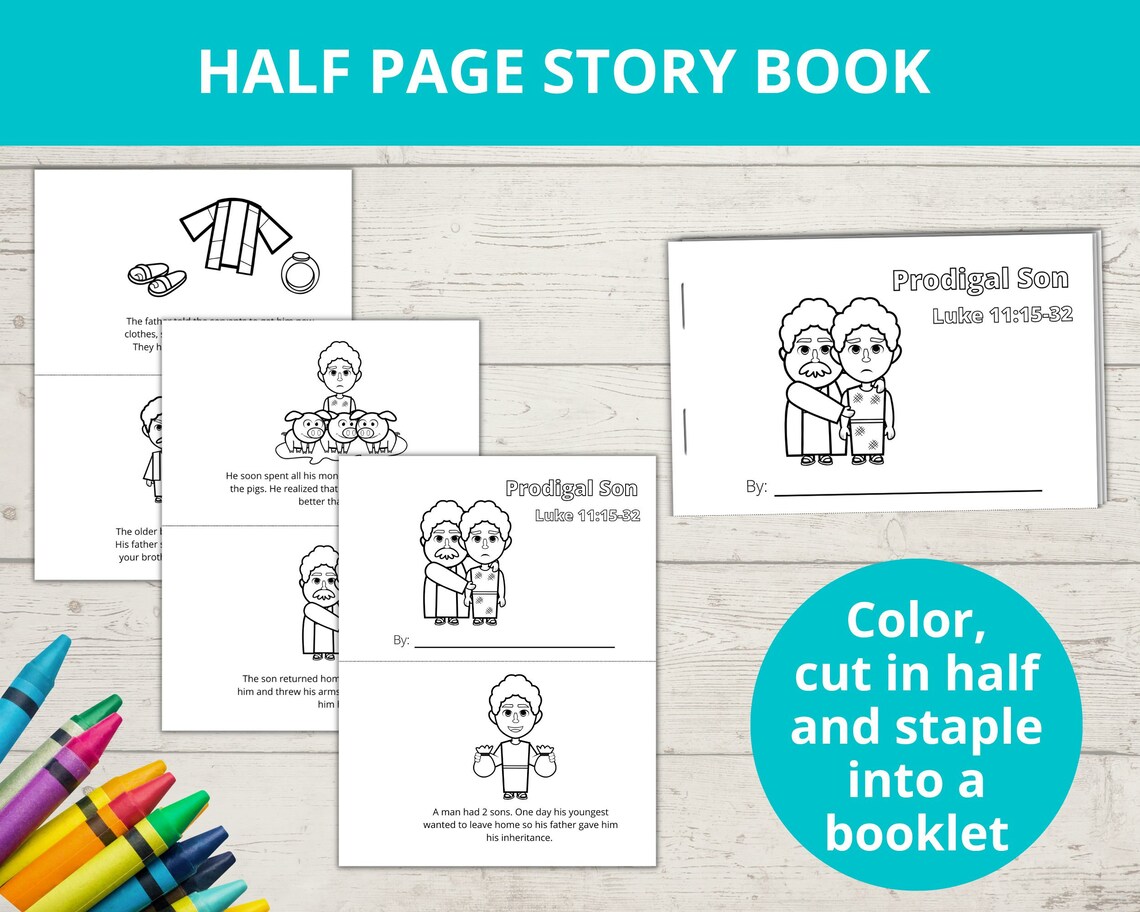 Prodigal Son Bible Story Activities Sunday School Craft - Etsy