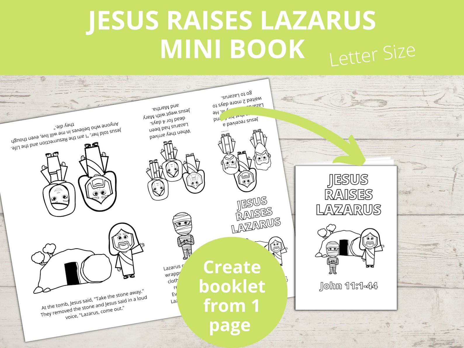 Raising of Lazarus Sunday School Craft, Lazarus Tomb, Printable Mini ...
