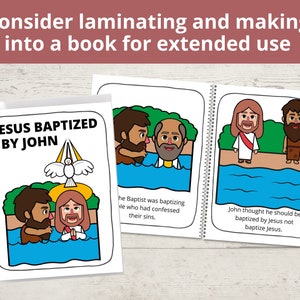 Jesus Baptism, John Baptist Jesus, Bible Story Poster, Jesus Baptized ...