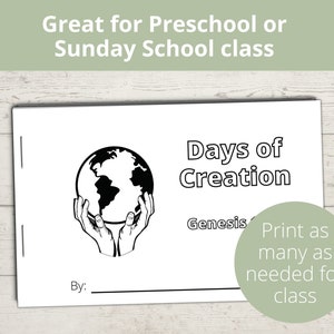 Days of Creation Coloring, Creation Craft Kids, in the Beginning God ...