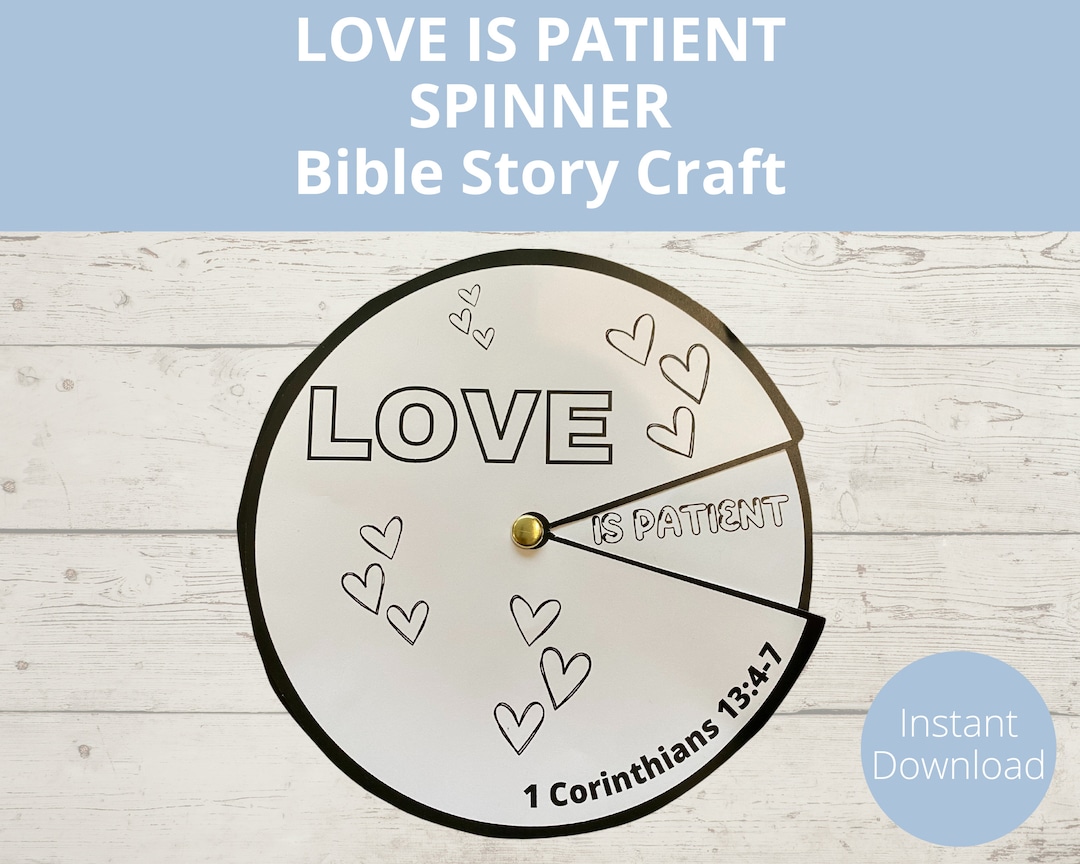 Love is Patient Sunday School Craft, 1 Corinthians 13 Bible Story ...
