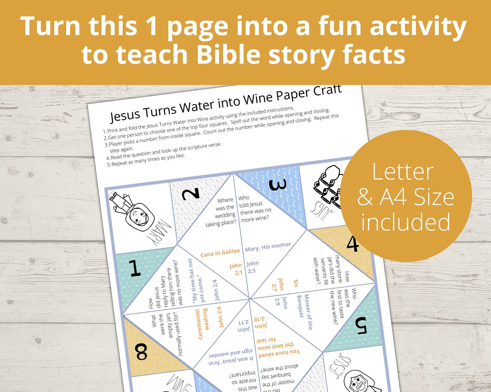 Jesus Turns Water Into Wine, Sunday School Crafts, Jesus Miracle ...